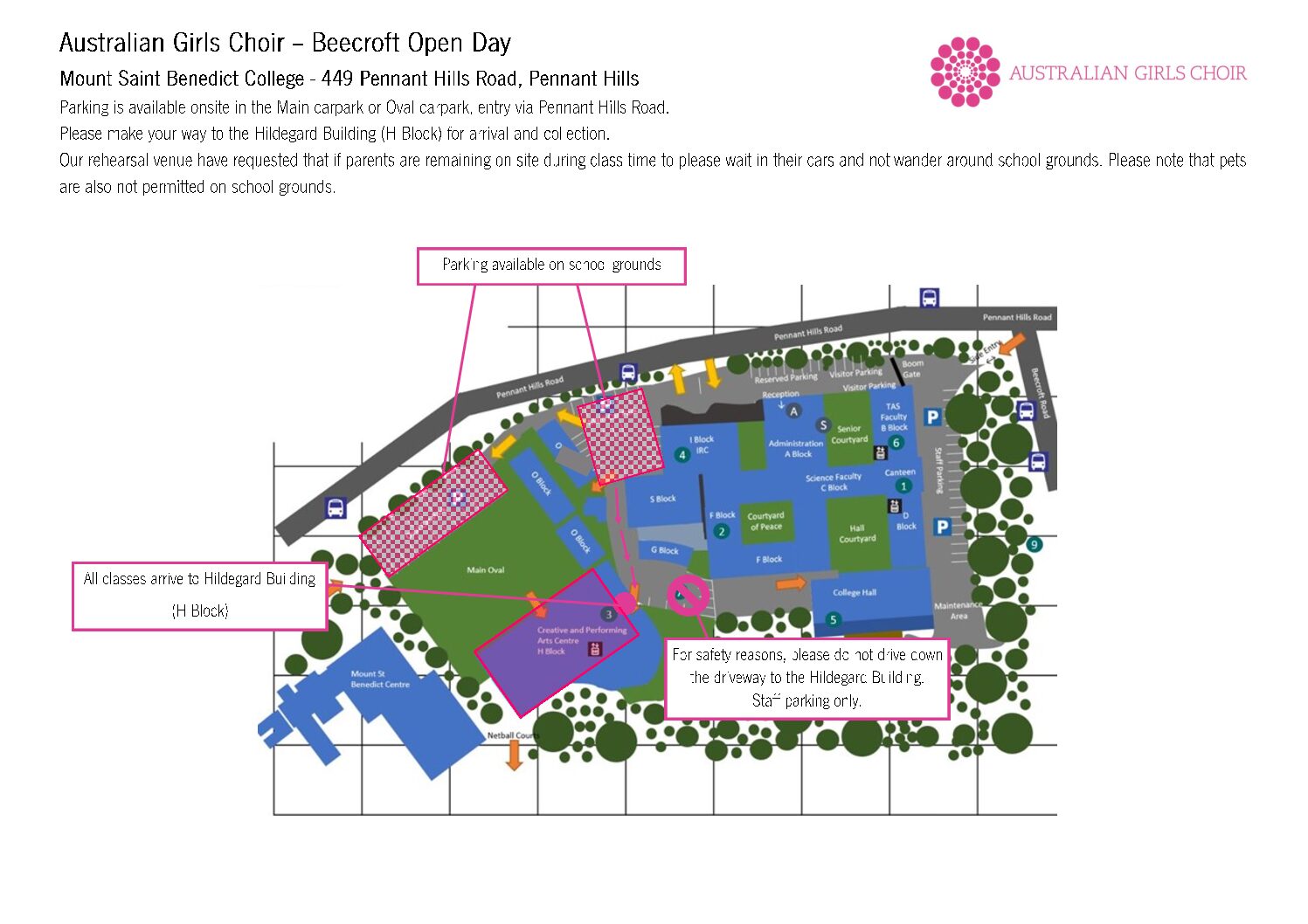 Sydney Open Day Map - Beecroft - Australian Girls Choir